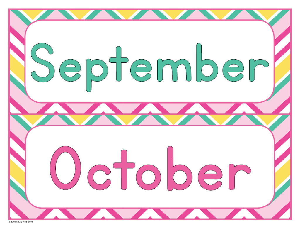 Flamingo Tropical Calendar Set | Made By Teachers