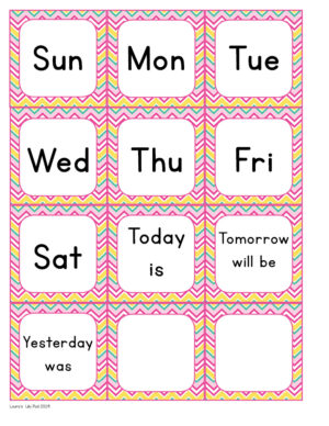 Flamingo Tropical Calendar Set | Made By Teachers