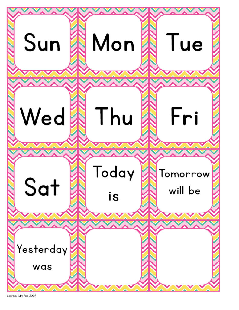 Flamingo Tropical Calendar Set | Made By Teachers