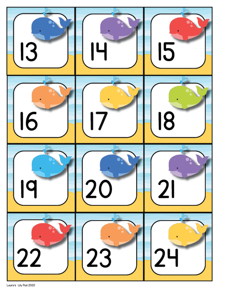 Whales Calendar Set | Made By Teachers