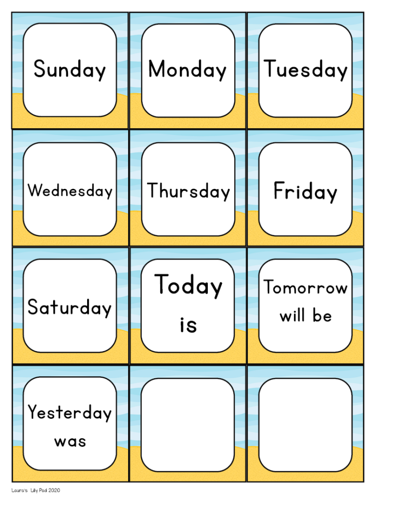 Whales Calendar Set | Made By Teachers