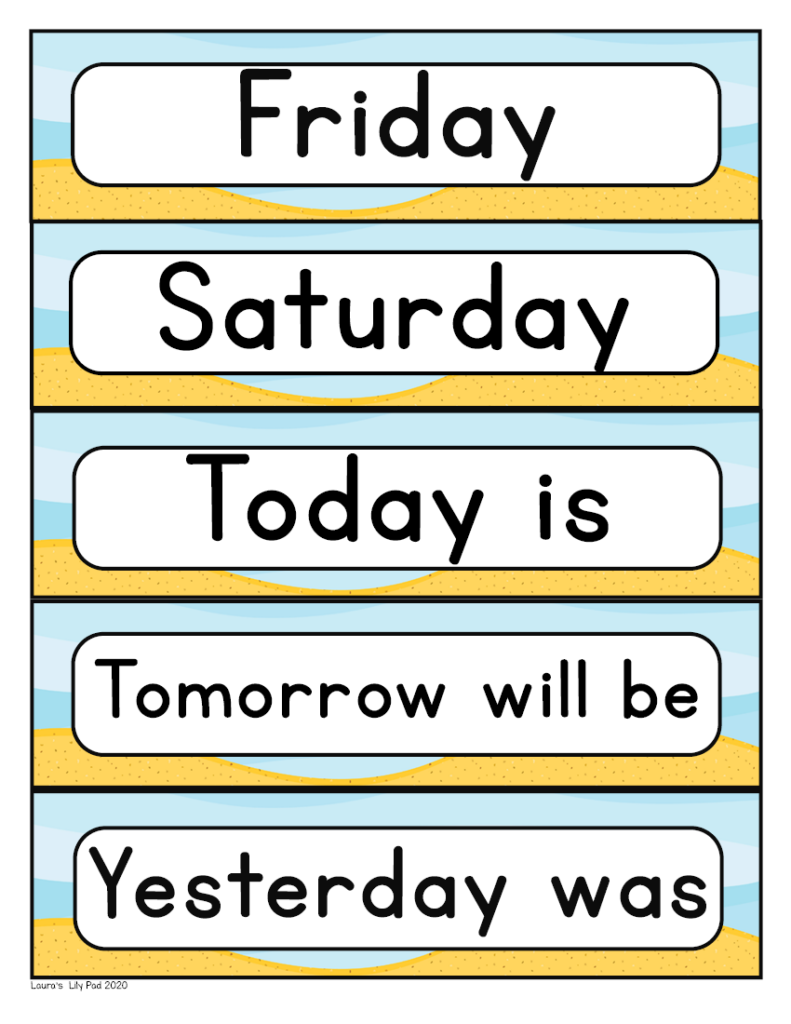 Whales Calendar Set | Made By Teachers