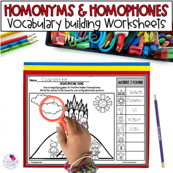 Homonyms and Homophones Grammar Worksheets - Made By Teachers