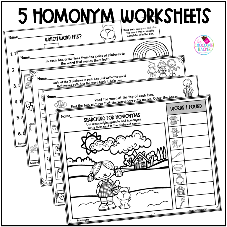 Homonyms and Homophones Grammar Worksheets | Made By Teachers