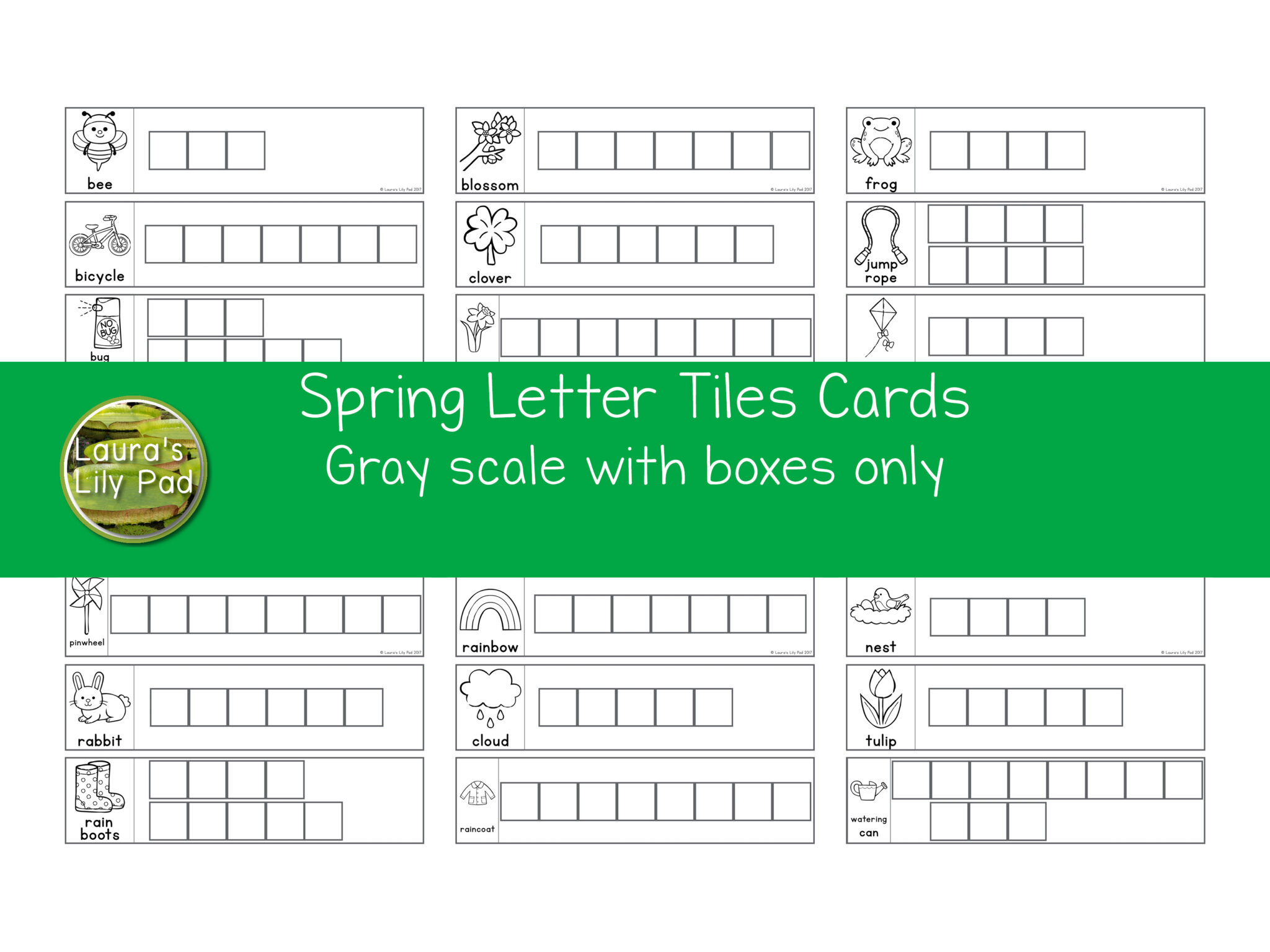 Spring Word Letter Tiles Cards | Made By Teachers
