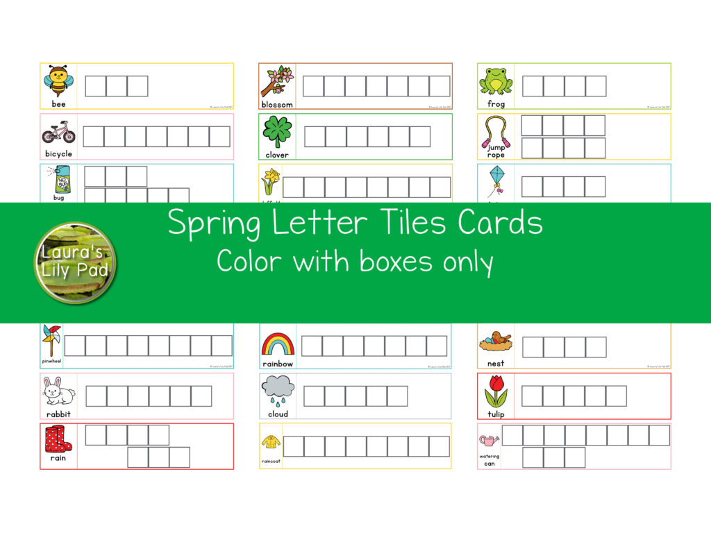 Spring Word Letter Tiles Cards | Made By Teachers
