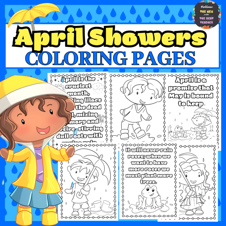 April Showers coloring pages | 10 spring showers Coloring Sheets with ...