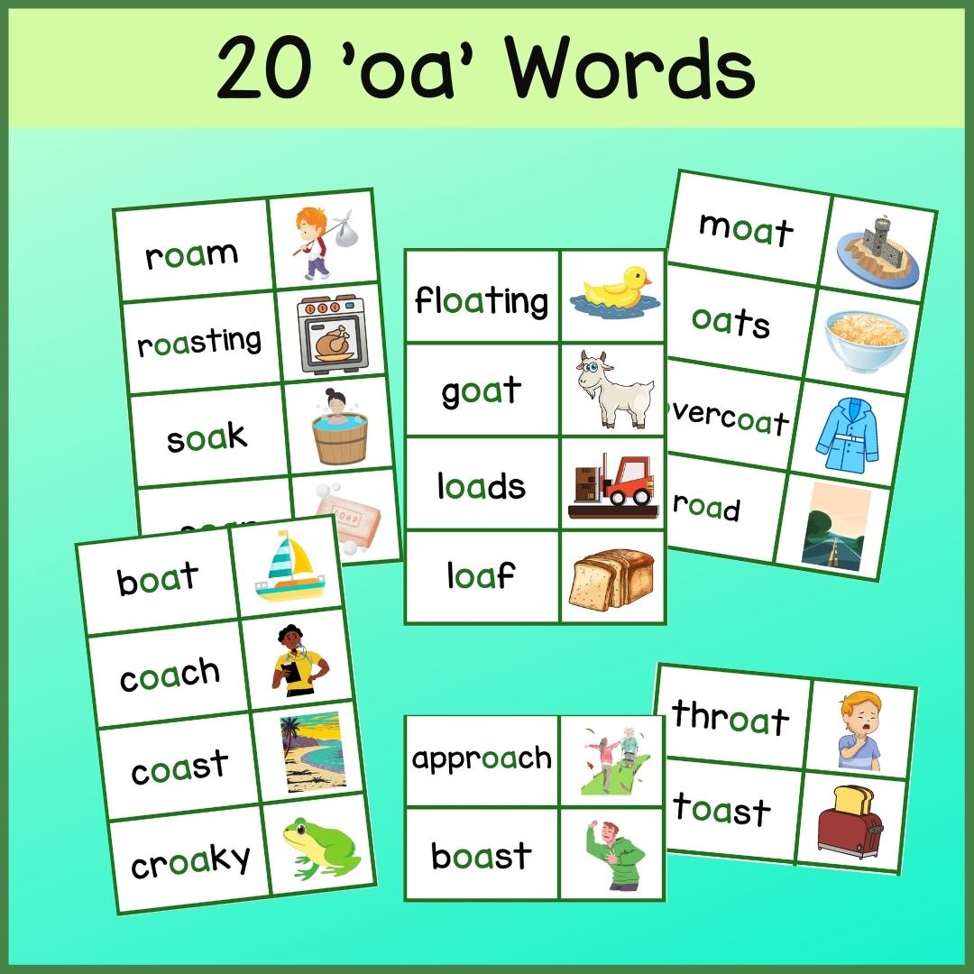 Flash Cards - Explicit Phonics - Long O Vowel Sound Word Families ...