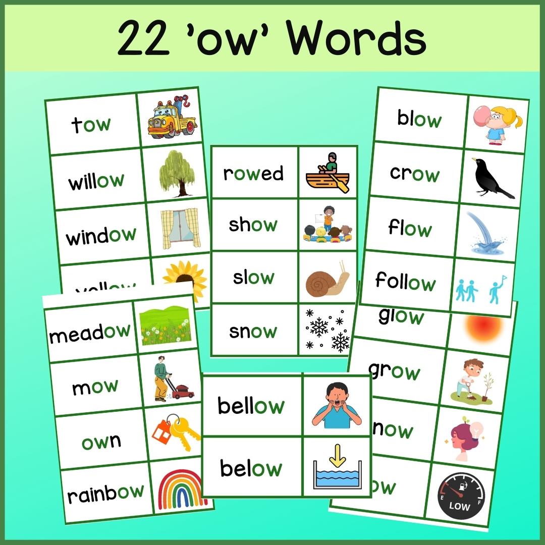 Flash Cards - Explicit Phonics - Long O Vowel Sound Word Families ...