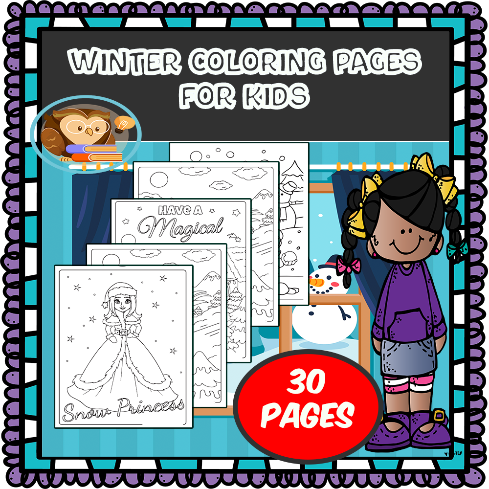 Winter coloring pages | Made By Teachers