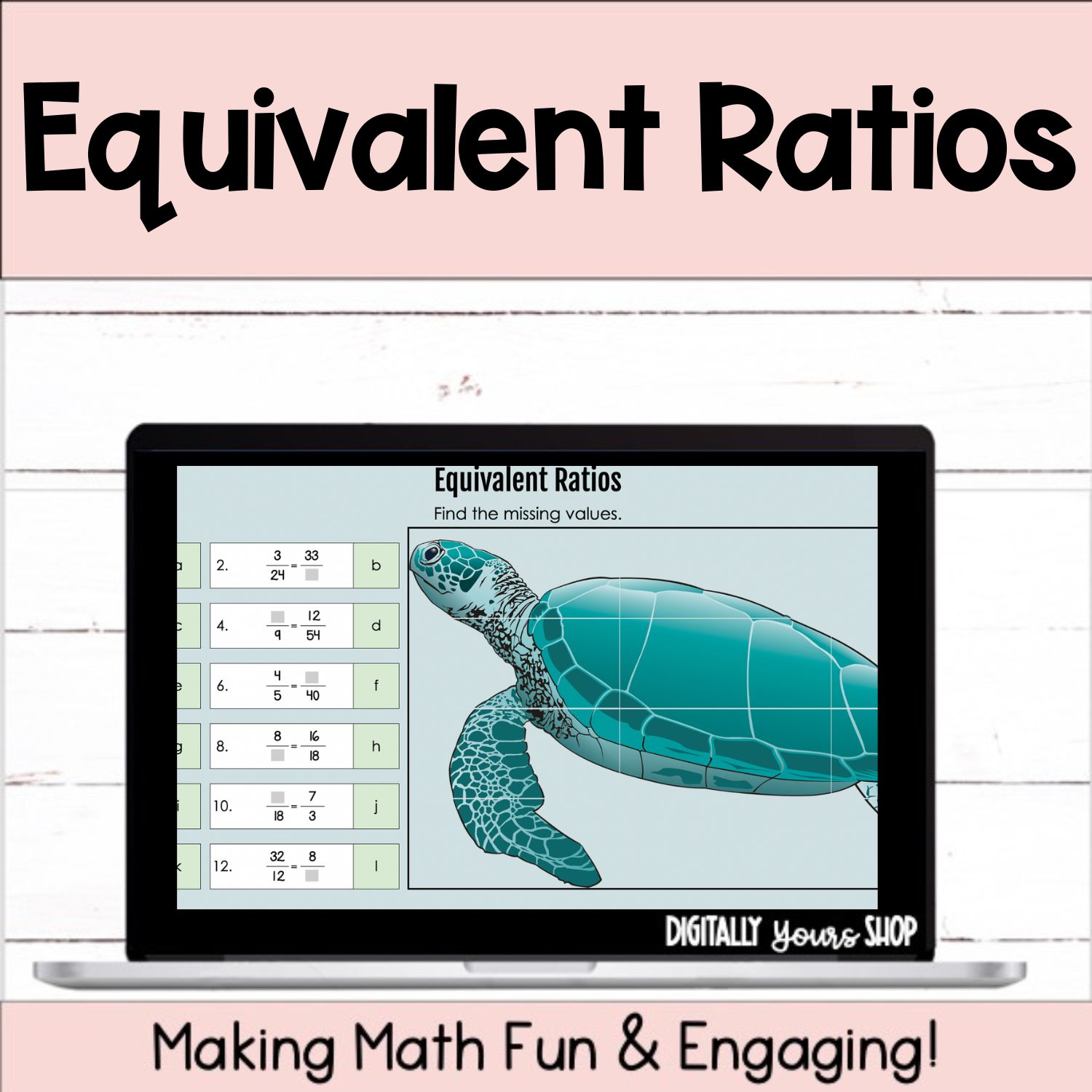 Equivalent Ratios Digital Self-Checking Activity | Made By Teachers