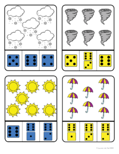Weather Count and Clip Cards | Made By Teachers