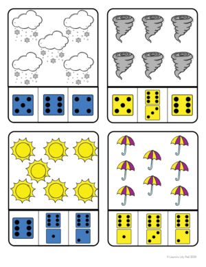 Weather Count and Clip Cards | Made By Teachers