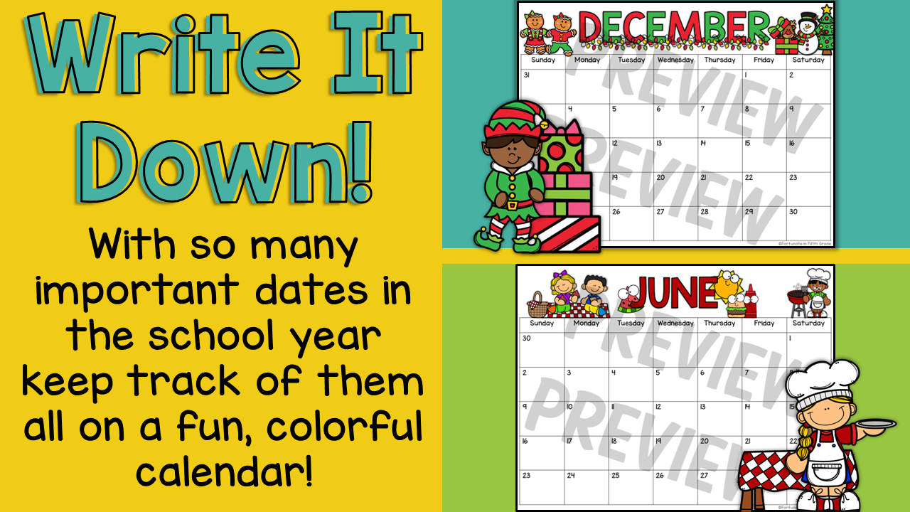 2023-2024 Colorful School Year Calendar | Made By Teachers