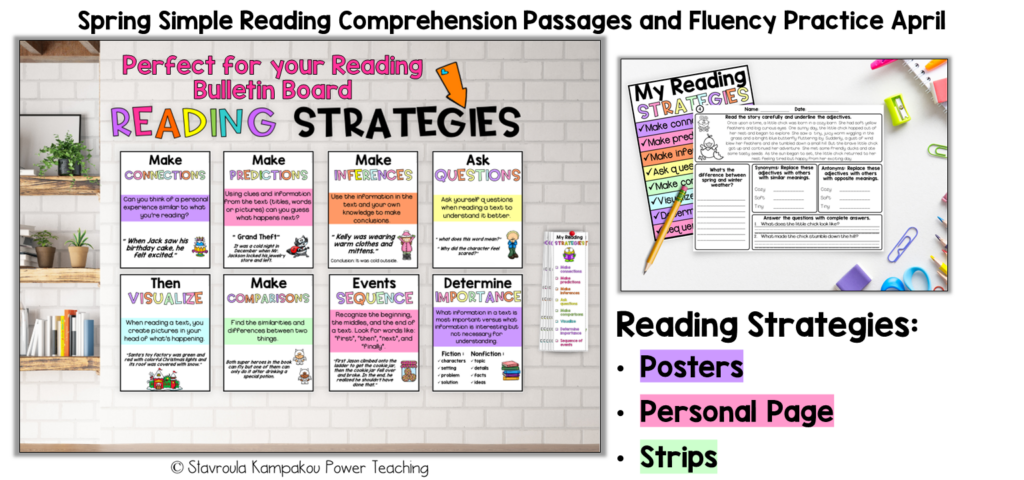 Spring Reading Comprehension Questions and Fluency Practice April ...