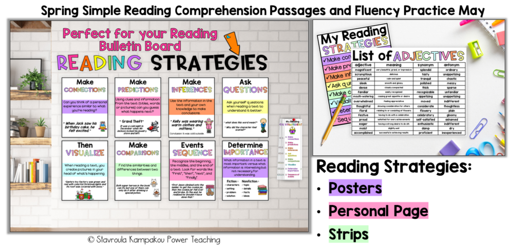 Spring Reading Comprehension Questions and Fluency Practice May | Made ...