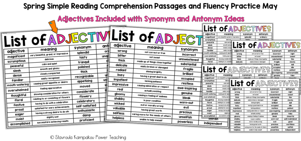 Spring Reading Comprehension Questions and Fluency Practice May | Made ...