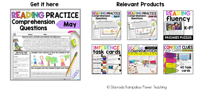 Spring Reading Comprehension Questions and Fluency Practice May | Made ...