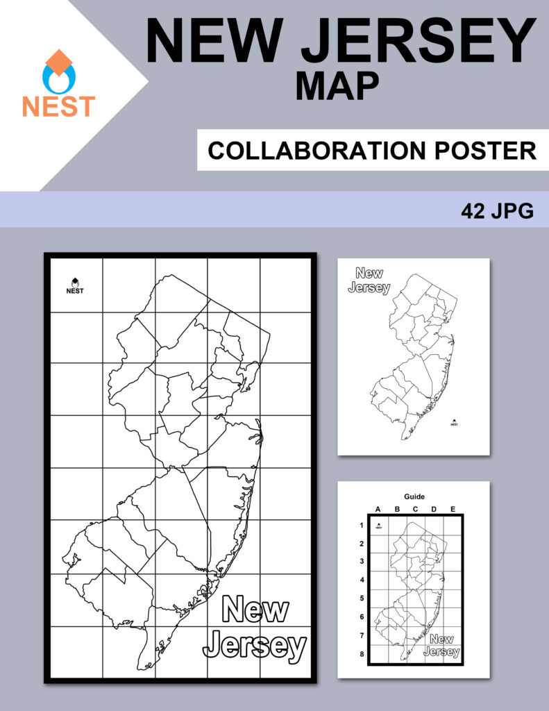 New Jersey Map Collaboration Poster | Made By Teachers