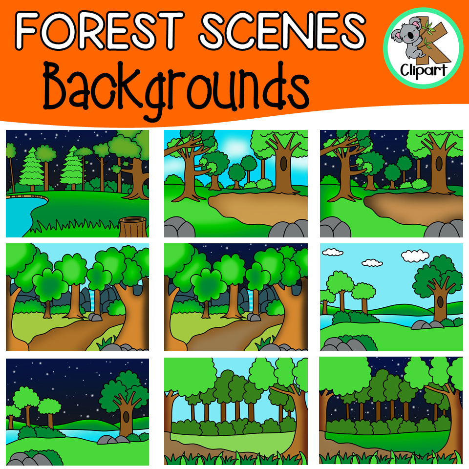 Forest/Woodland Background Scenes by K Clipart | Made By Teachers