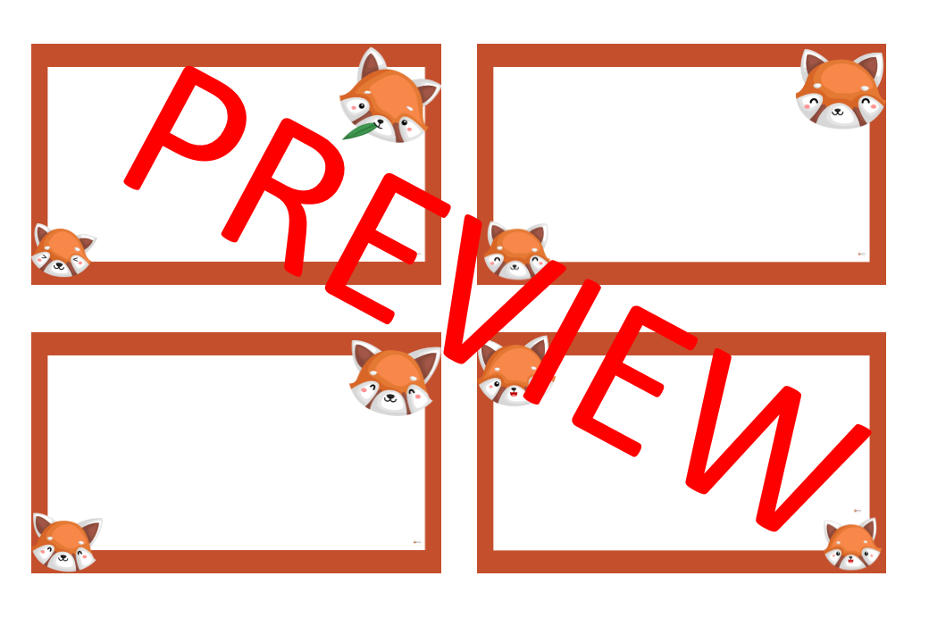 Red Panda Theme Student and Desk Name Tags Editable Bundle | Made By ...