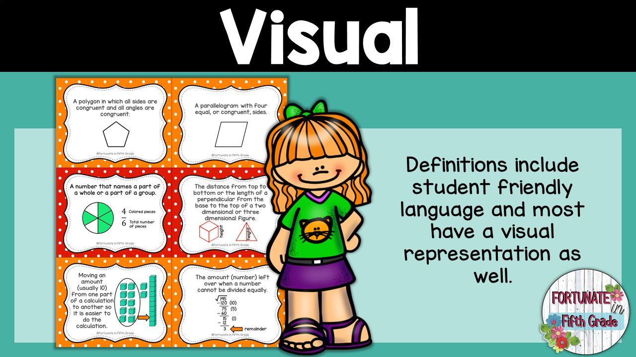 Math Vocabulary Match Task Cards | Made By Teachers