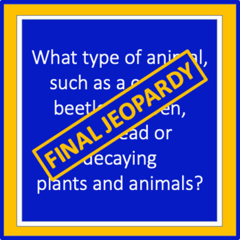 Ecosystems Jeopardy - an interactive science game | Made By Teachers