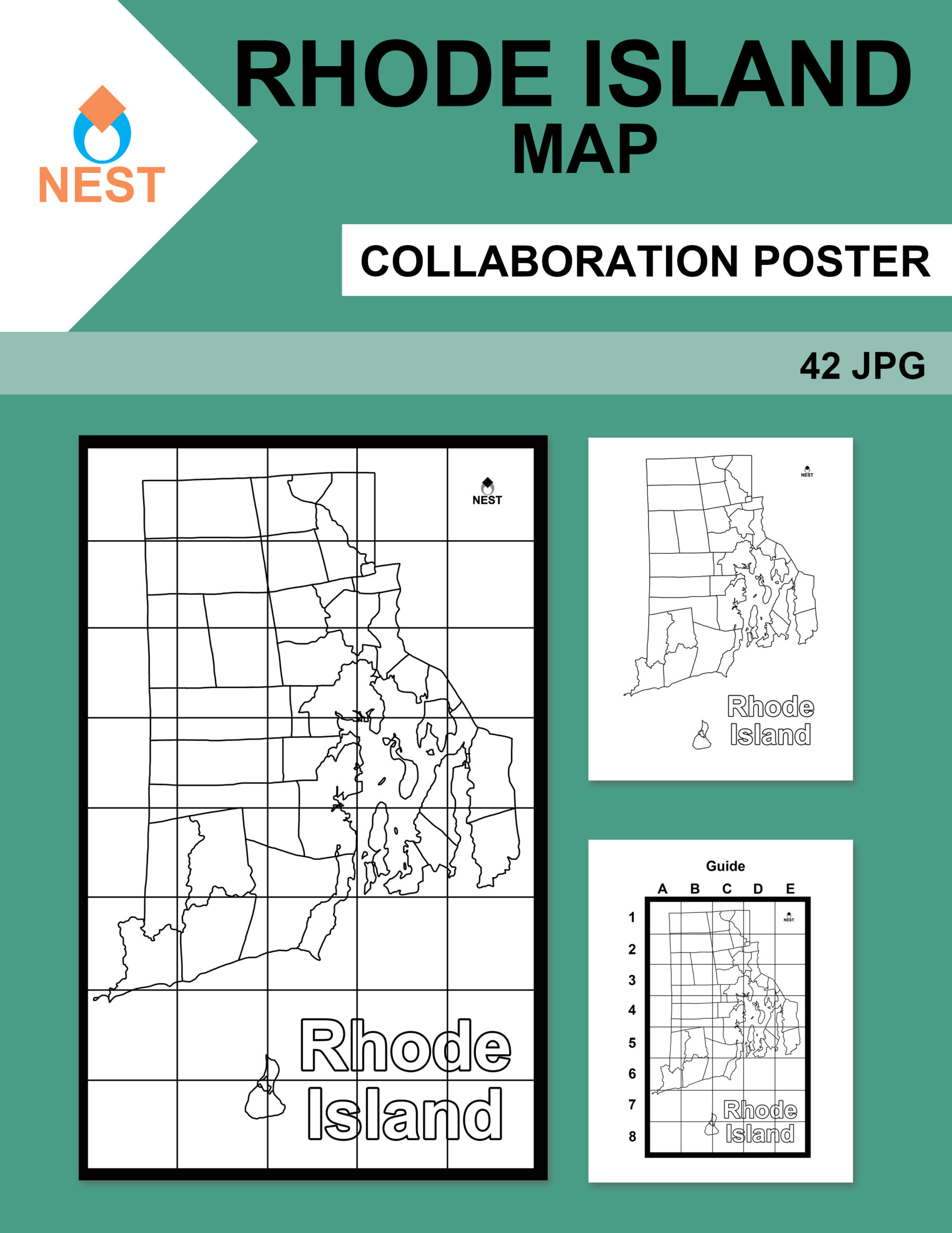 Rhode Island Map Collaboration Poster | Made By Teachers