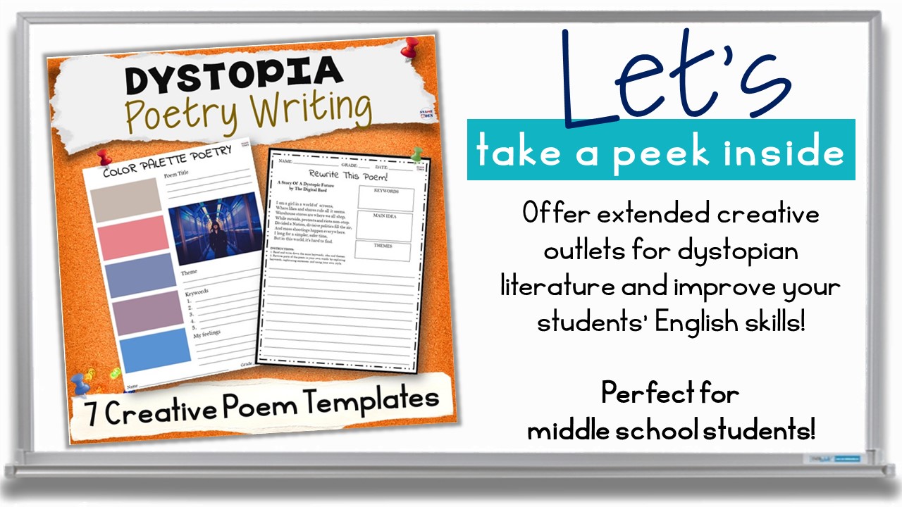 Dystopia Poetry Writing Activities - Dystopian Poem Print and Digital ...