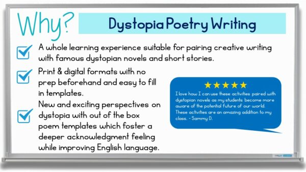 Dystopia Poetry Writing Activities - Dystopian Poem Print and Digital ...
