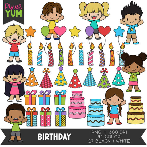 Birthday Clipart - Commercial Use OK | Made By Teachers