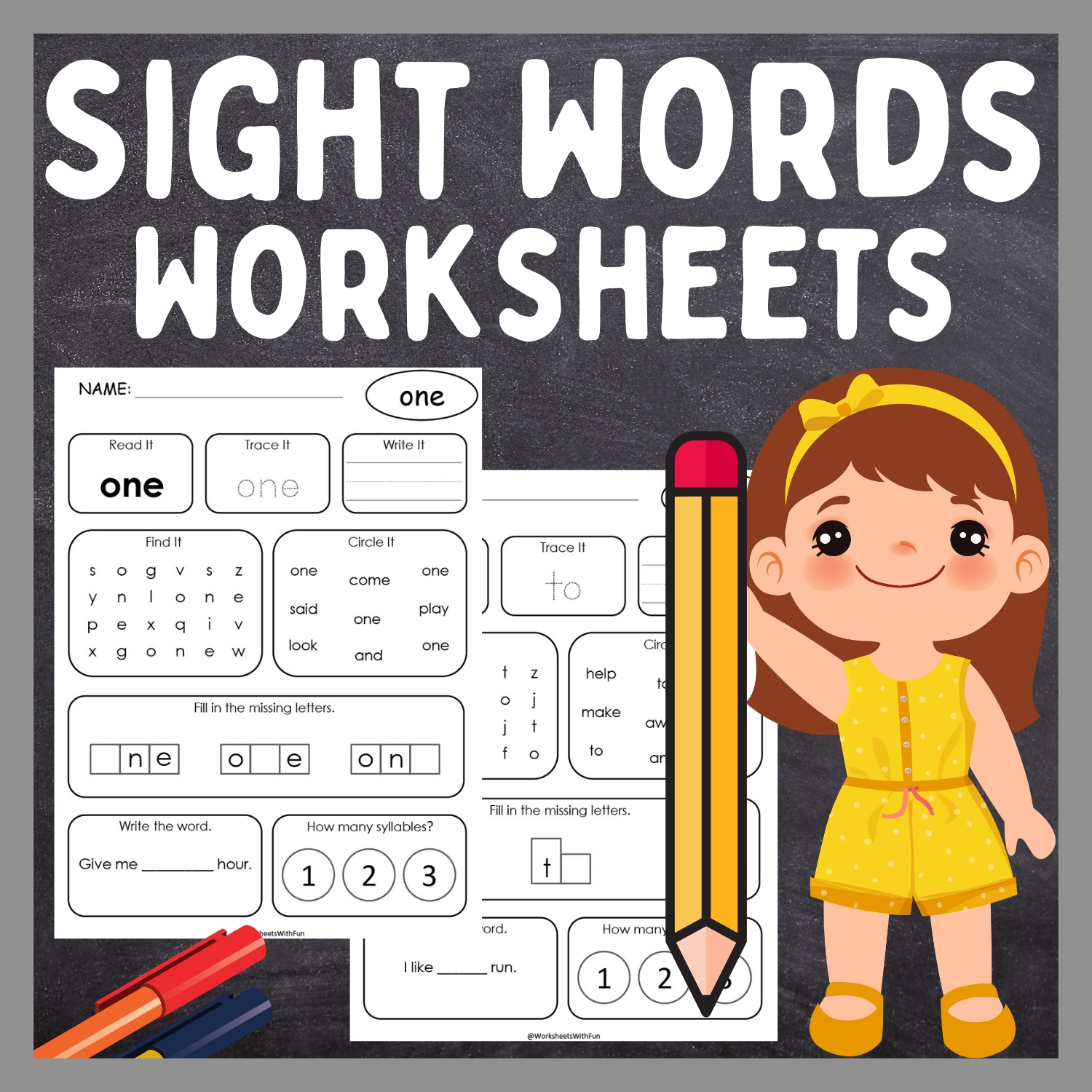 Sight Word Worksheets For Kindergarten 40 Pages Made By Teachers Sight Word Worksheets For Kindergarten 40 Pages Made By Teachers