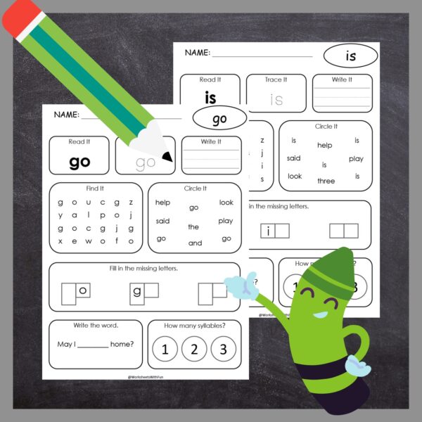 Sight Word Worksheets for Kindergarten - 40 Pages | Made By Teachers