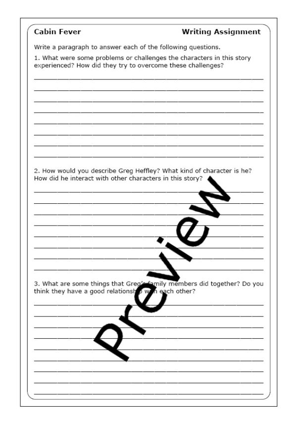 Jeff Kinney "Cabin Fever" worksheets | Made By Teachers