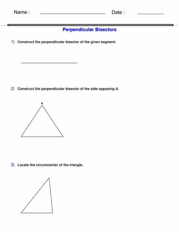 Construct the perpendicular bisector - Perpendicular Bisector ...