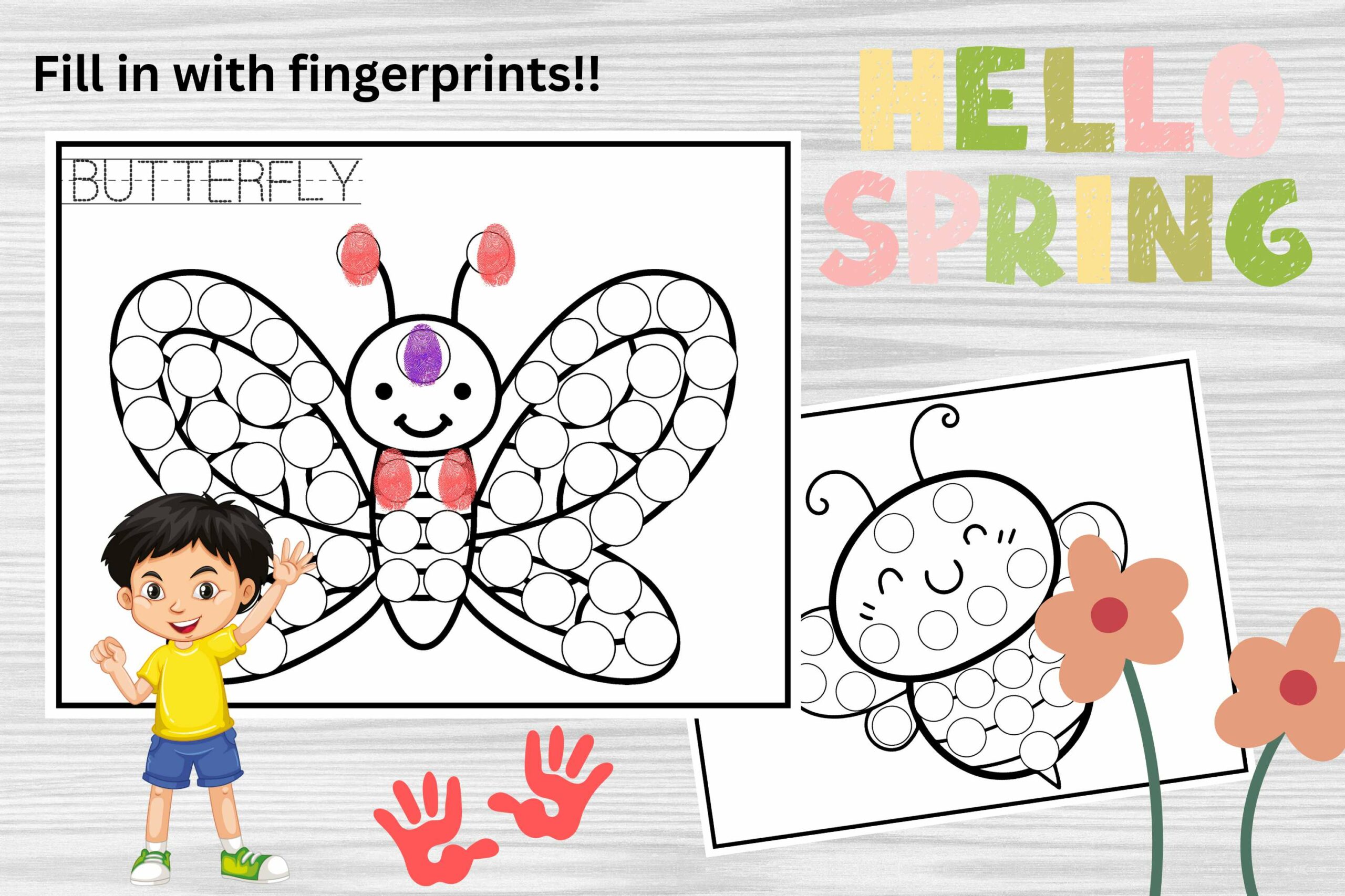 BUG Fine Motor Dot Marker Trace and Write . Spring activity | Made By ...