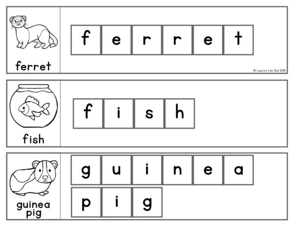 Pet Word Letter Tiles Cards | Made By Teachers