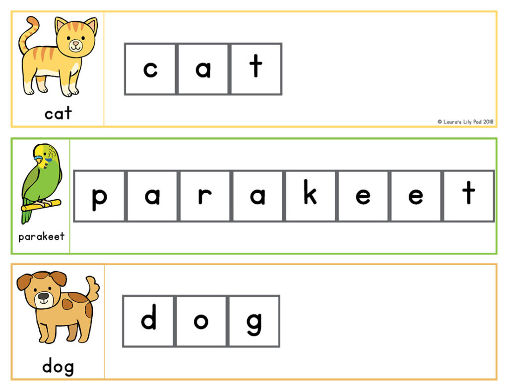 Pet Word Letter Tiles Cards | Made By Teachers