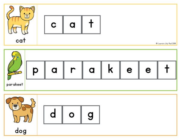 Pet Word Letter Tiles Cards | Made By Teachers