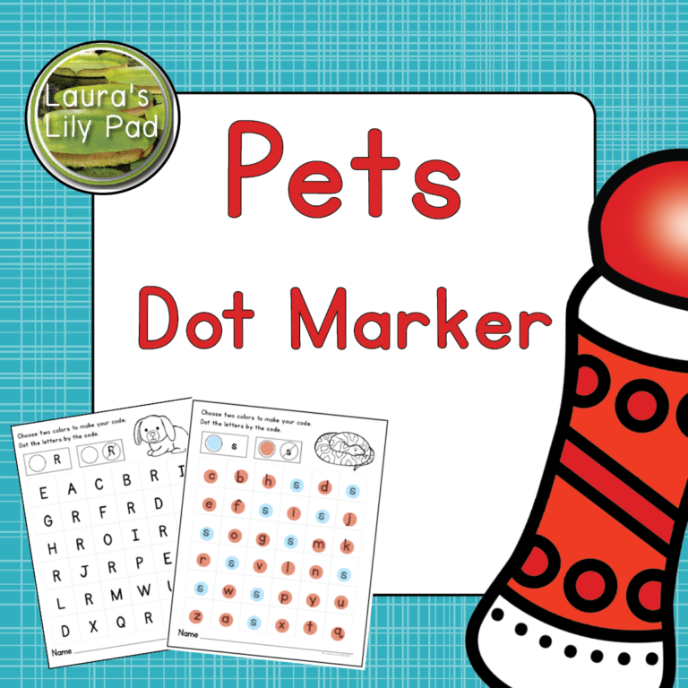 Pets Dot Marker Center | Made By Teachers
