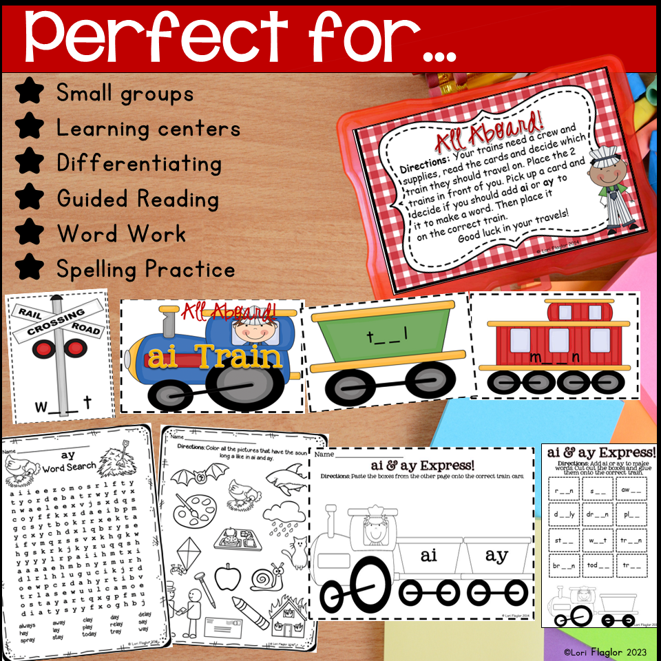 ai and ay Word Work Activities | Made By Teachers