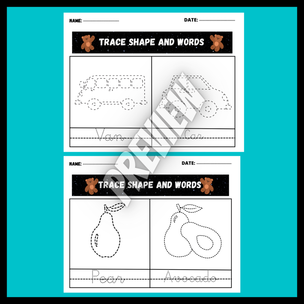 Shapes Worksheets ,Trace the Shapes Tracing Worksheets | Made By Teachers