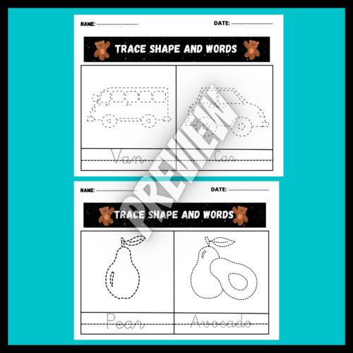 Shapes Worksheets ,Trace the Shapes Tracing Worksheets | Made By Teachers