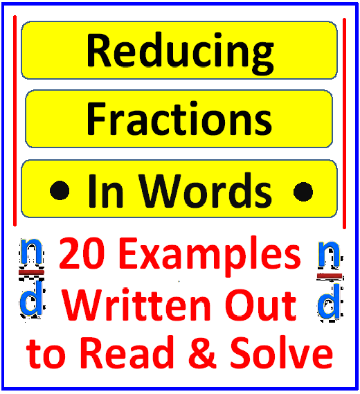 Reducing in Words (20 Examples Written Out) | Made By Teachers