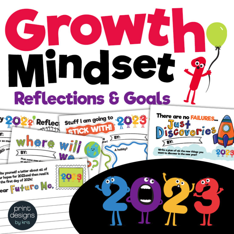 Growth Mindset 2022 Reflections and 2023 Goals Activities • Book ...
