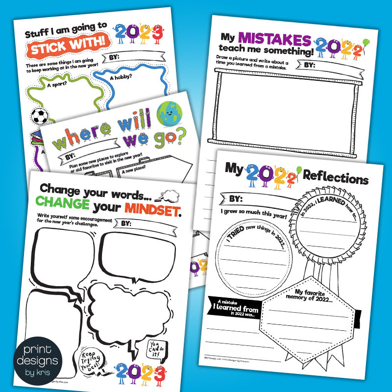 Growth Mindset 2022 Reflections and 2023 Goals Activities • Book ...