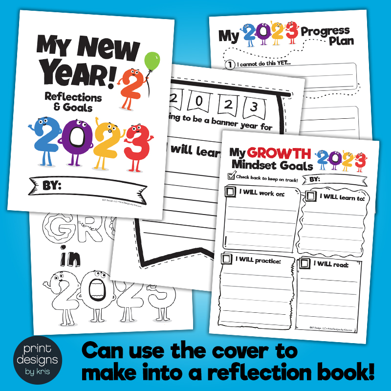 Growth Mindset 2022 Reflections and 2023 Goals Activities • Book ...