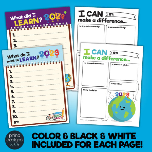 Growth Mindset 2022 Reflections and 2023 Goals Activities • Book ...