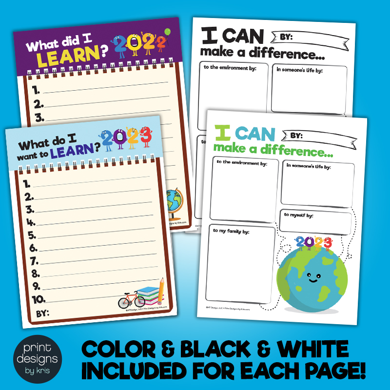 Growth Mindset 2022 Reflections and 2023 Goals Activities • Book ...