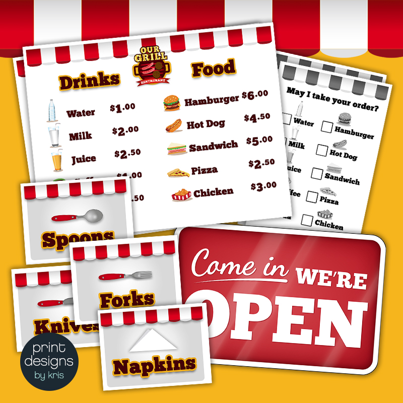 Dramatic Play Restaurant - Preschool and Kindergarten Restaurant | Made ...